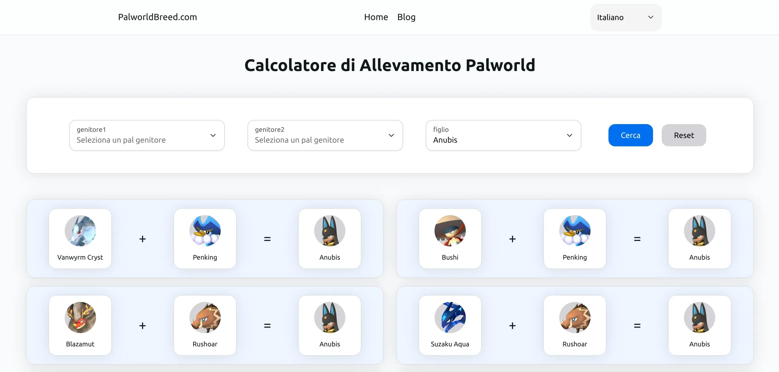 Calcolatore di Allevamento Palworld: Scopri le combinazioni di ...